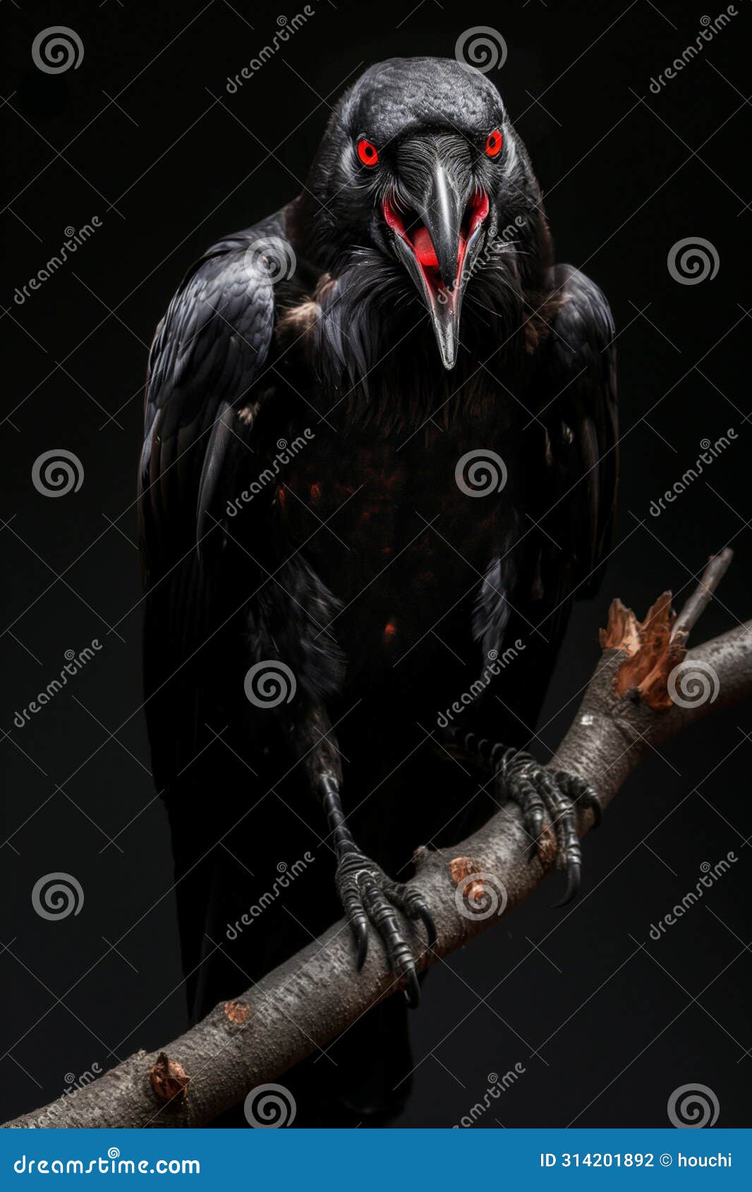 Evil Crow Party Vintage Style Halloween Logo Or Label Template. Hand ...