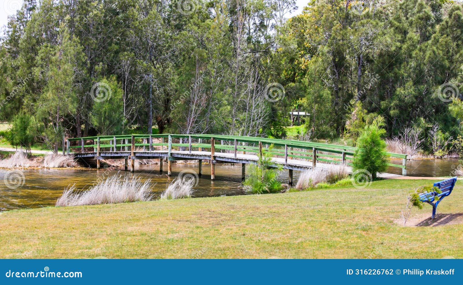 Footbridge Across River Near Dolphin Point, NSW, Australia. Stock Photo ...
