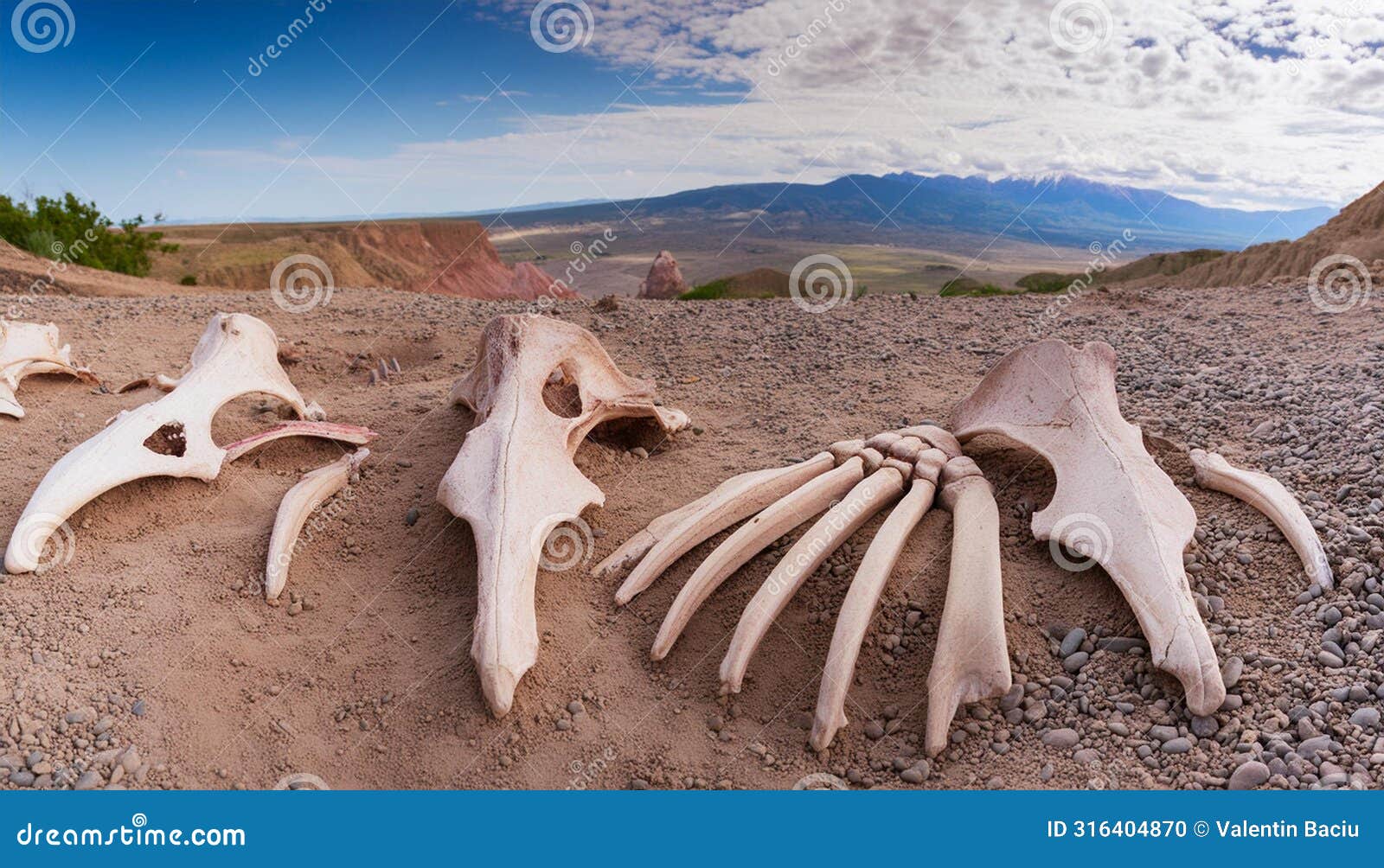 Archaeologists, Paleontologists Working On Excavations Digging Soil ...