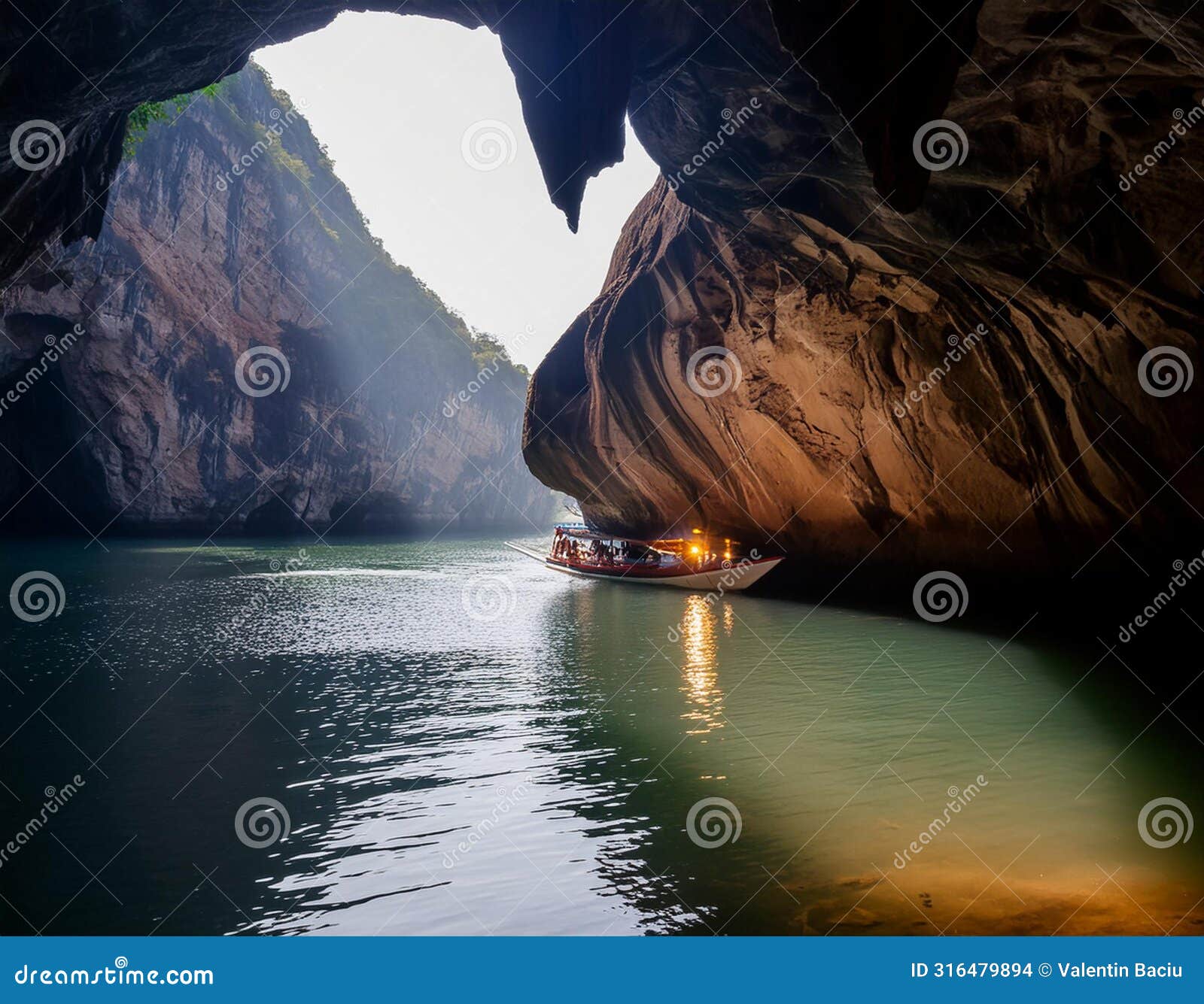 Into the Depths: Cave Exploration Adventure Stock Illustration ...
