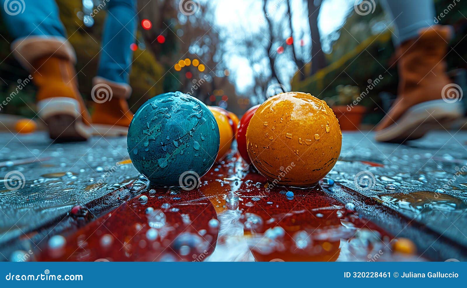 Conceptual Image of a Close Up Shot of Bocce Balls Stock Illustration ...