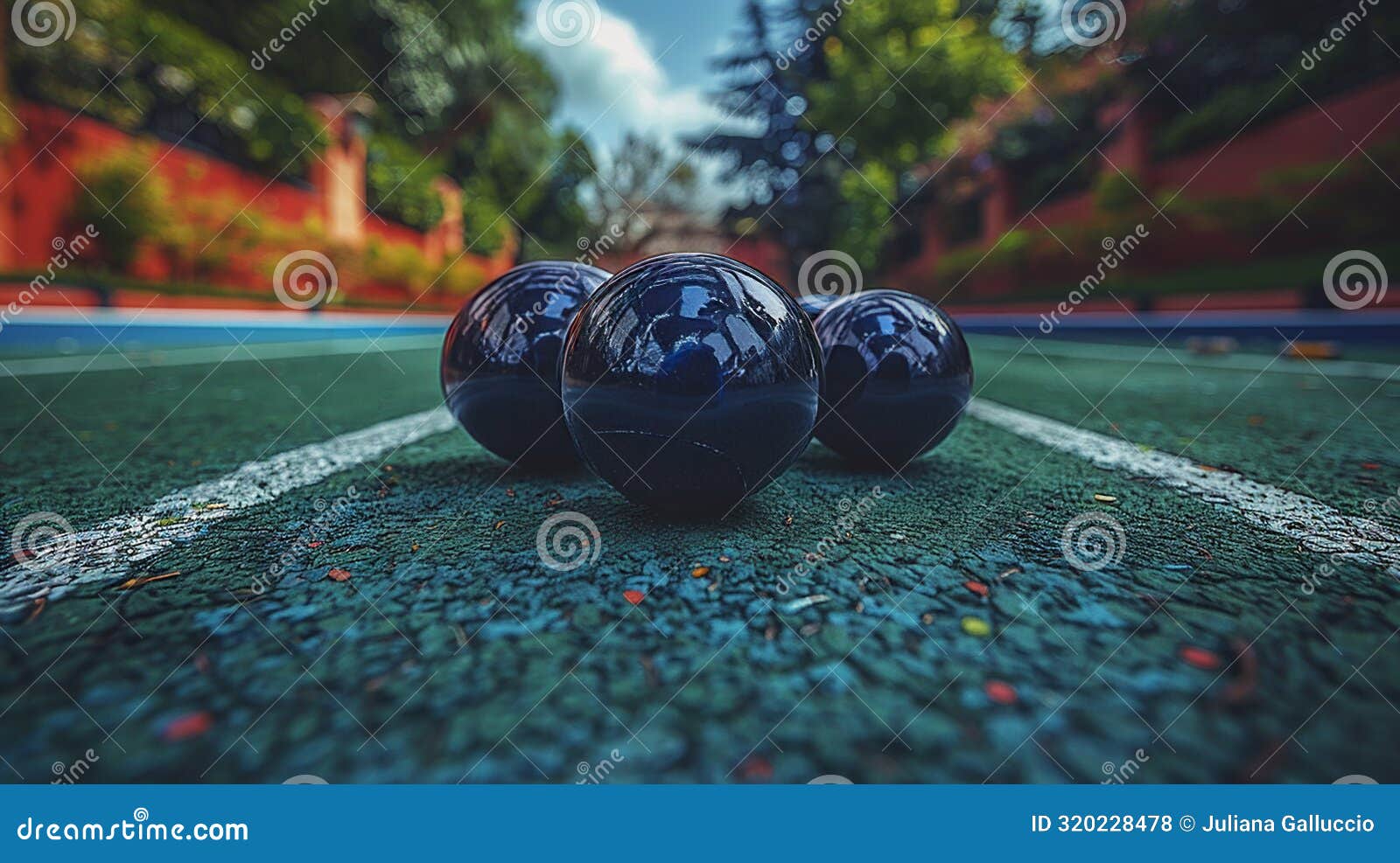 Conceptual Image of a Close Up Shot of Bocce Balls Stock Illustration ...
