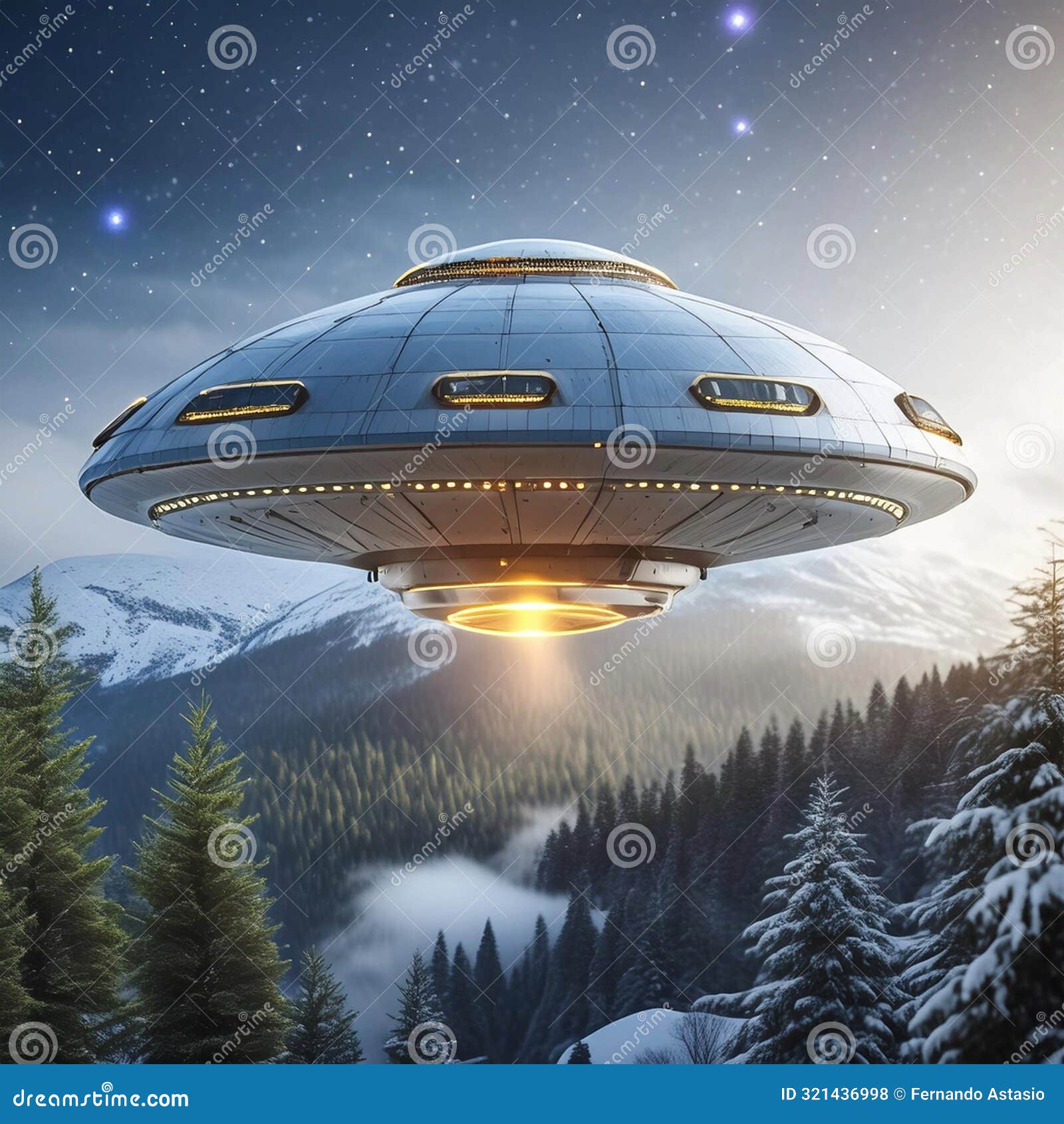 UFO In Space. OVNI. Alien UFO - Unidentified Flying Object - Clipping ...