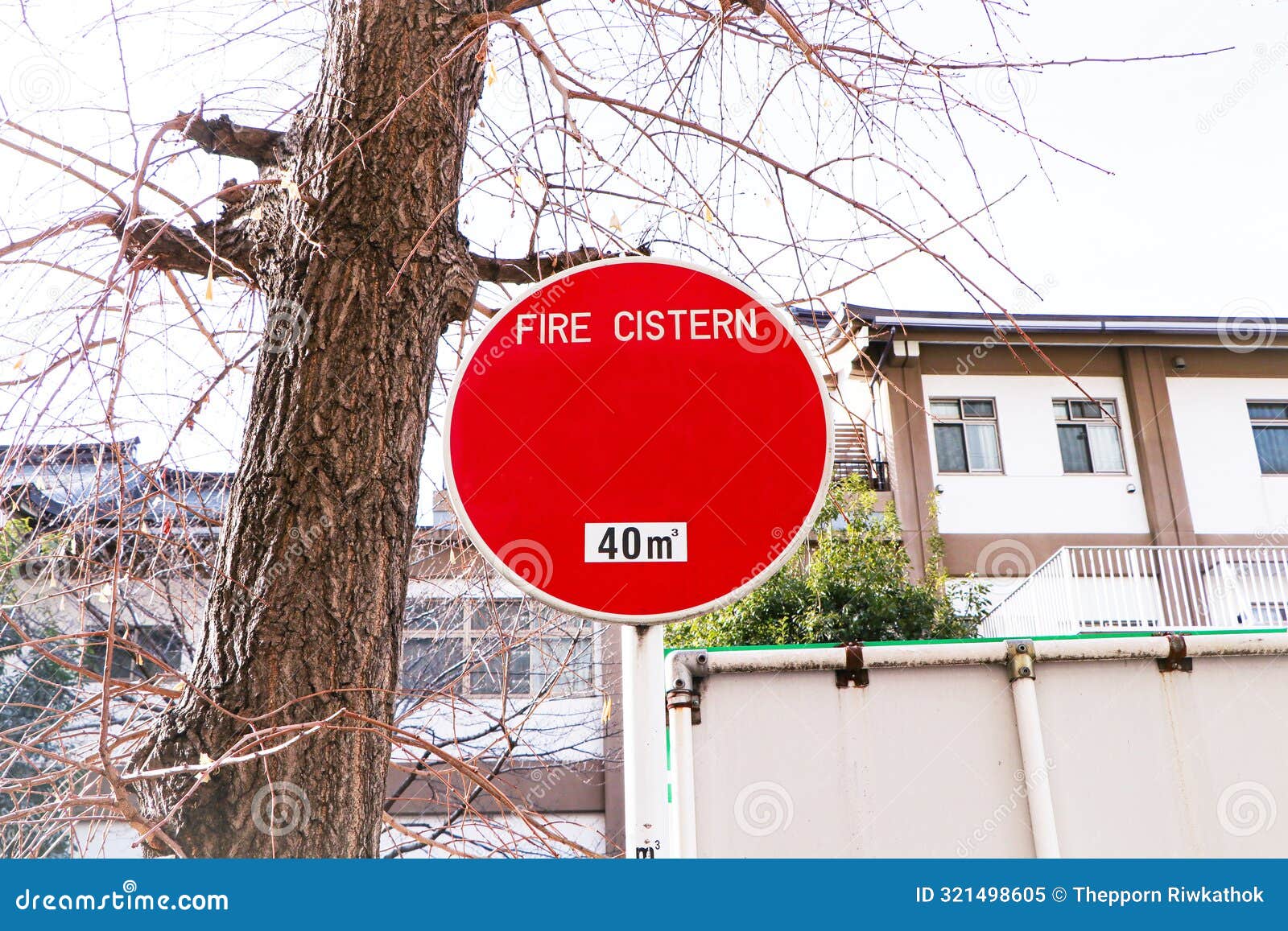 The Sign `Fire Water Source` Is Installed On The Shore Of The Lake ...
