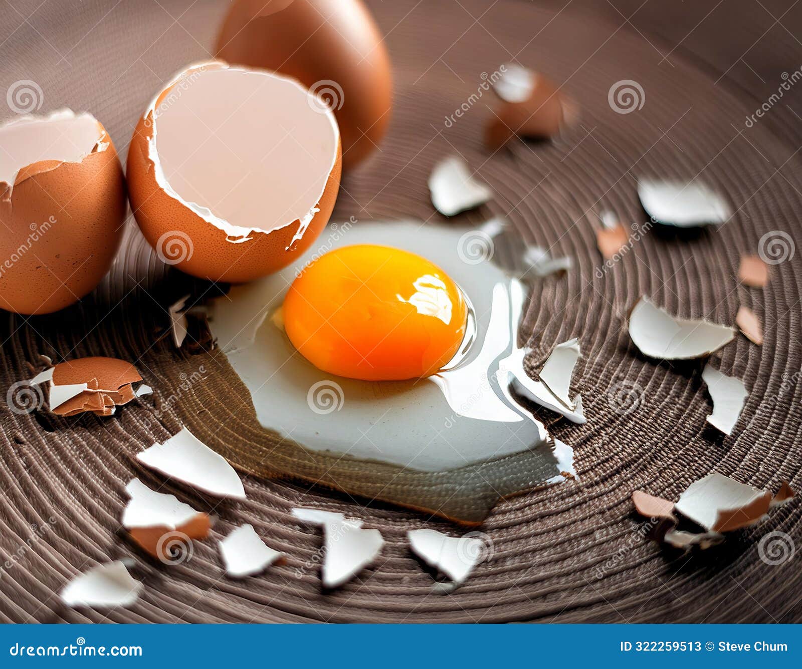 Broken Eggshell on Dark Background. Shallow Depth of Field Stock ...