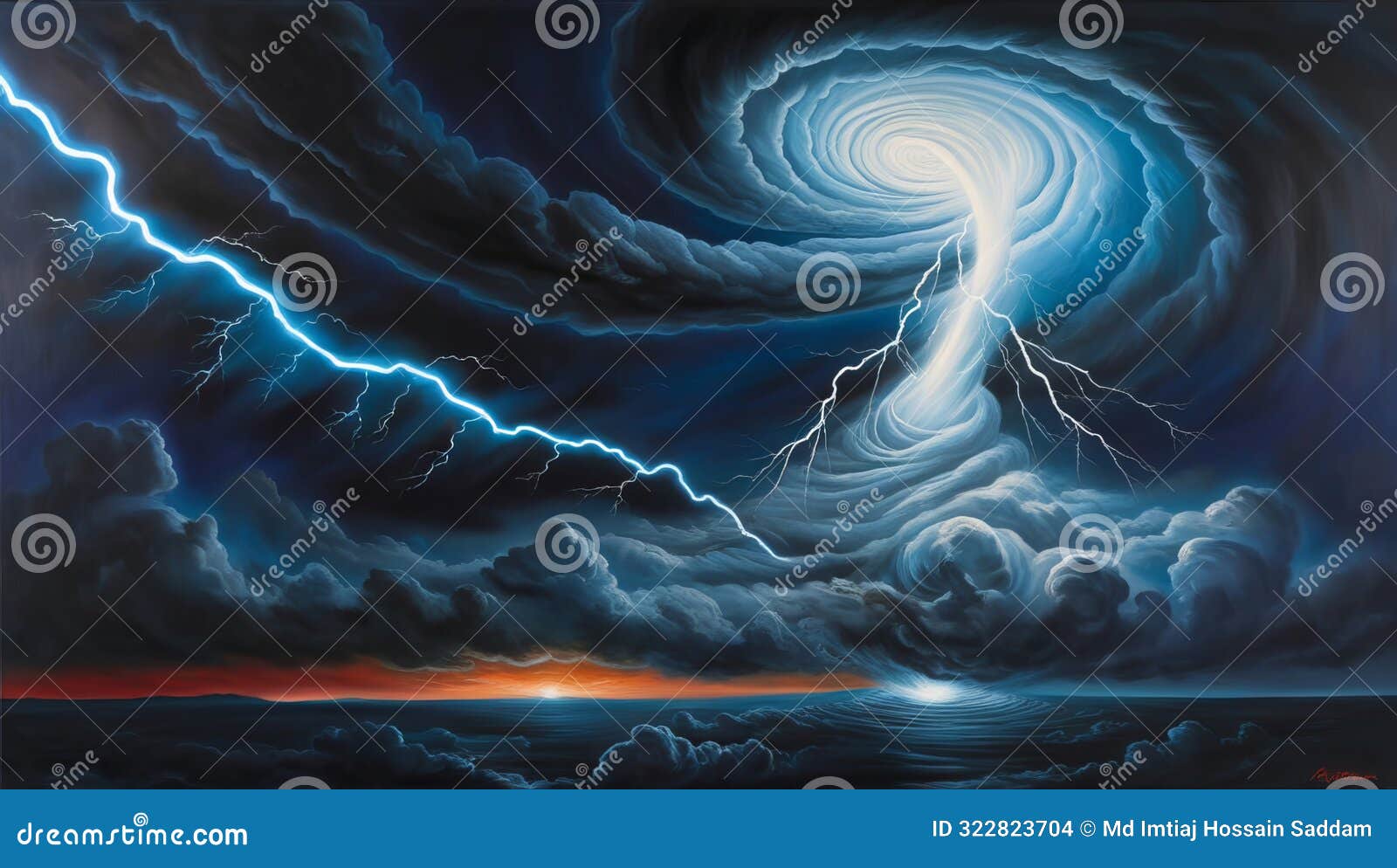 Vs Lightning. Thunderstorms And Shining Lightnings Powerful Collision ...