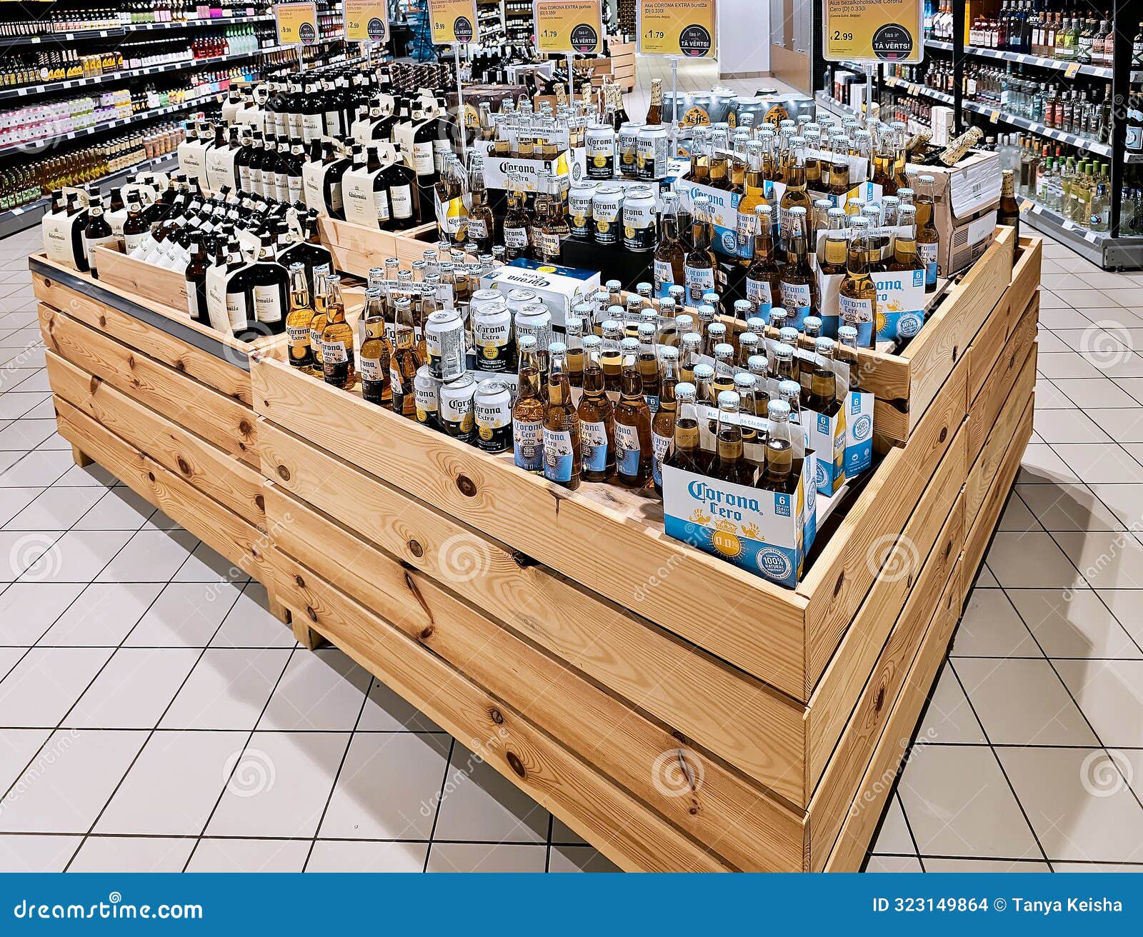 Wooden Pallet in the Sales Area with Corona Extra Beer in the RIMI ...