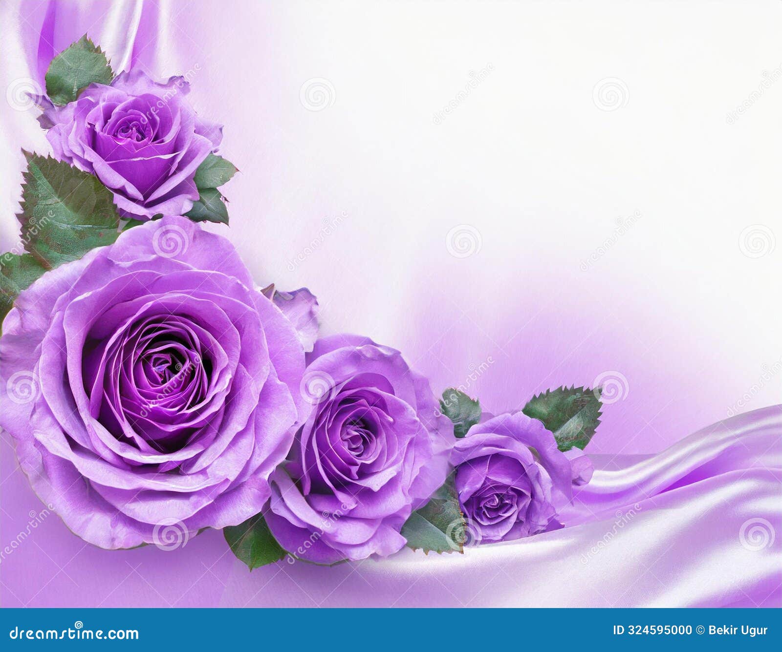 Purple Roses Corner Border Designs. Stock Illustration - Illustration ...