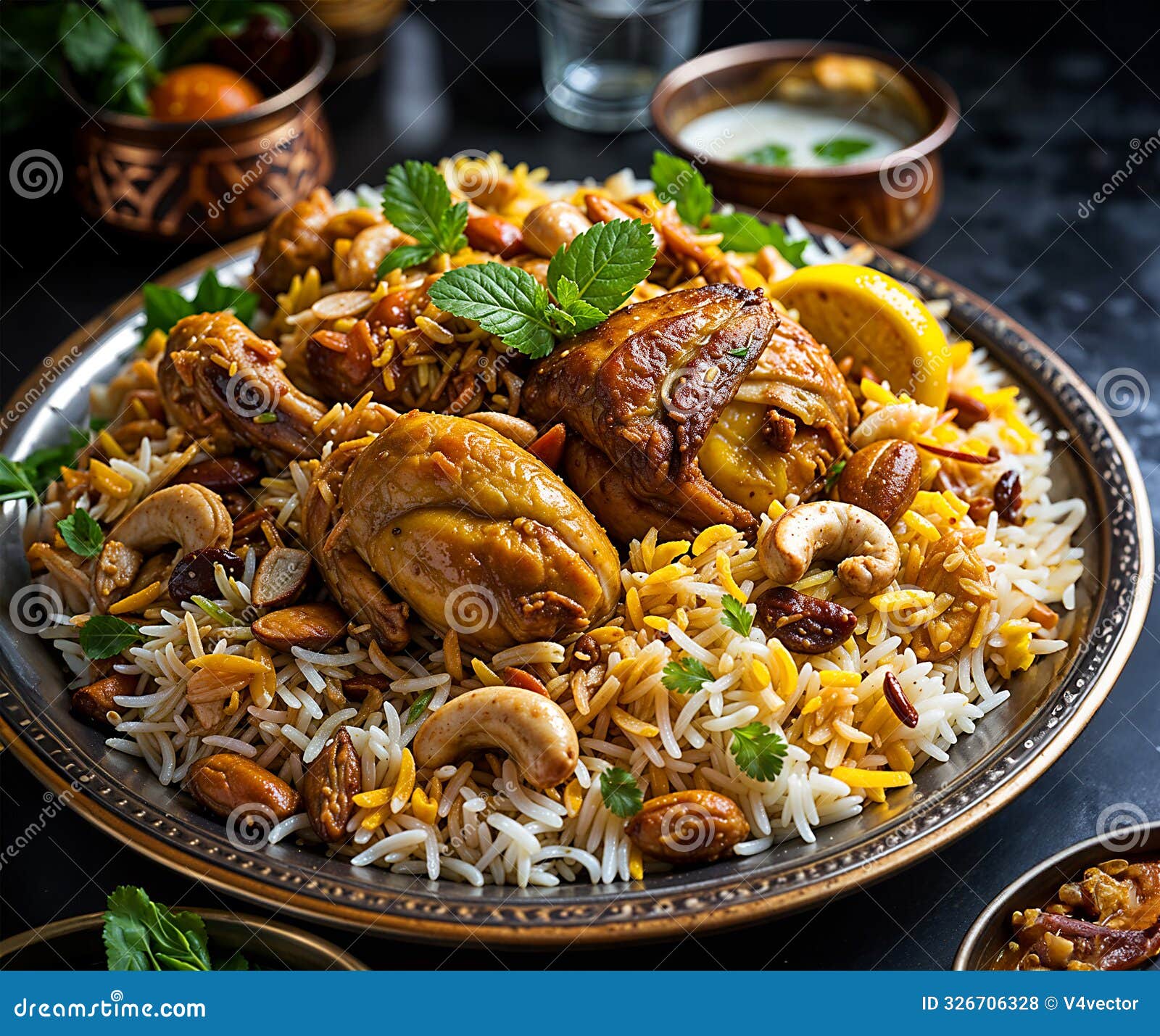 Chicken Dhum Biriyani Using Jeera Rice And Spices Arranged In Earthen ...