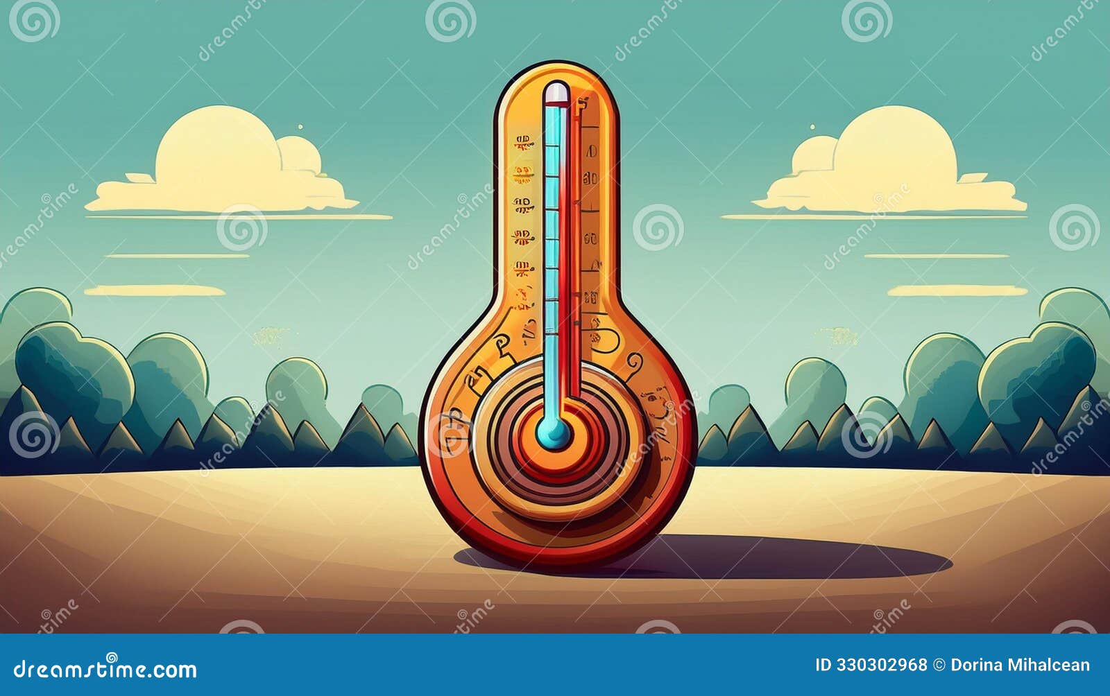 Goal Thermometer: Visual Progress Tracker Stock Illustration ...