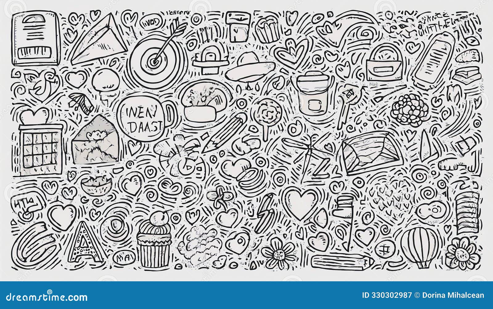 Everyday Doodle Icon Collection Vector Illustration | CartoonDealer.com ...