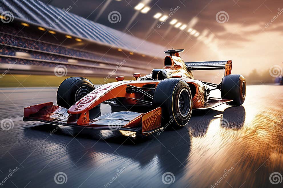 F1 Car. Formula 1 Car on Racing Track, F1 Grand Prix Race. Concept of ...
