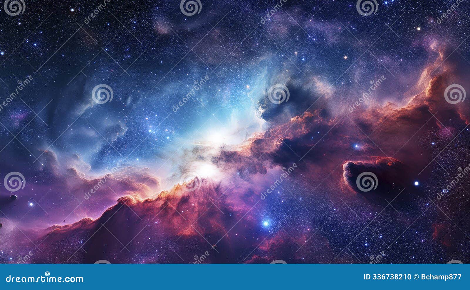 A Space With Galaxies Nebulae Stars And Smoke Stock Image ...