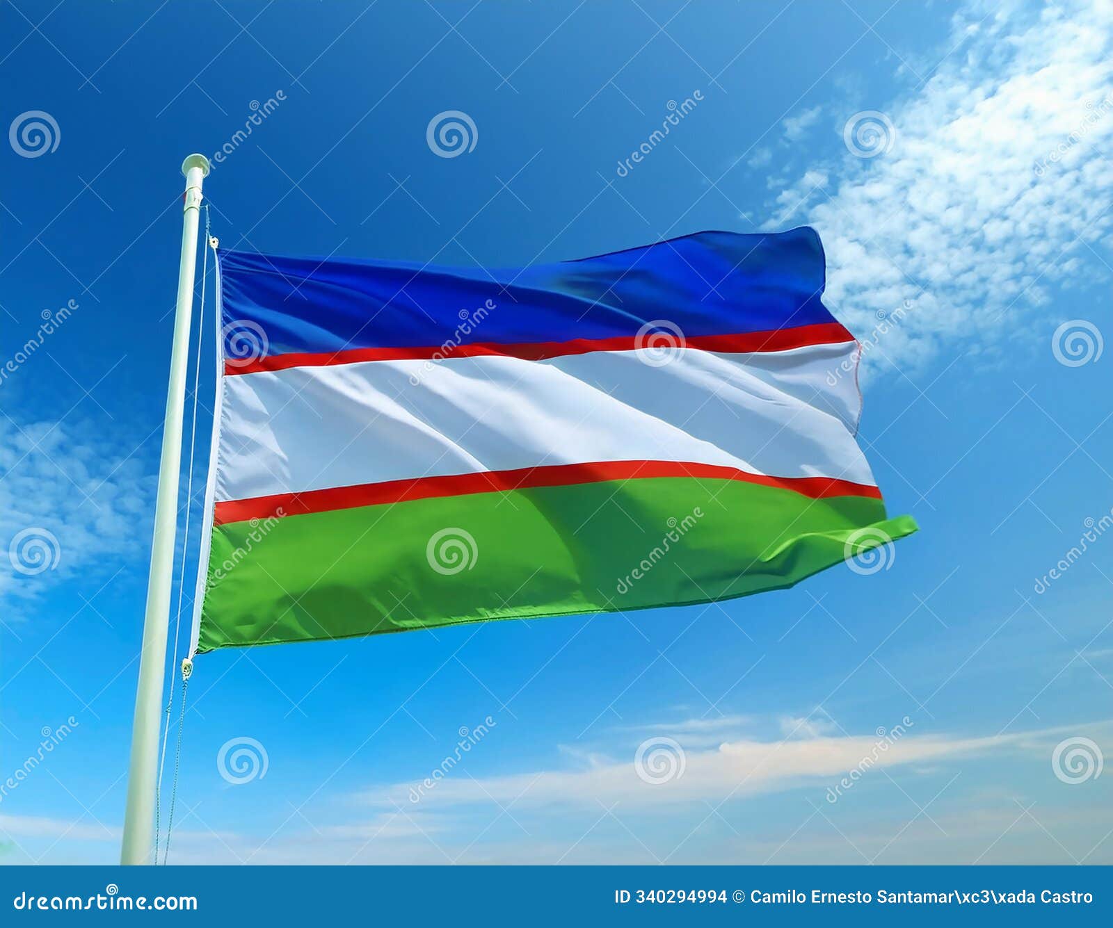 Bandera Del Valle Del Cauca, Colombia. Royalty-Free Stock Image ...