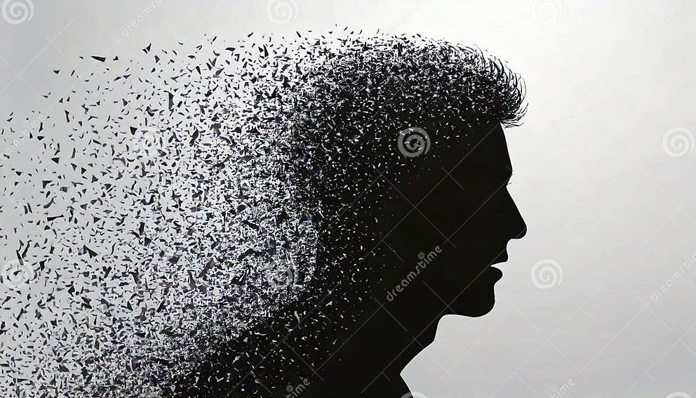 Man Dissolving, Dispersion Effect Stock Illustration - Illustration of ...