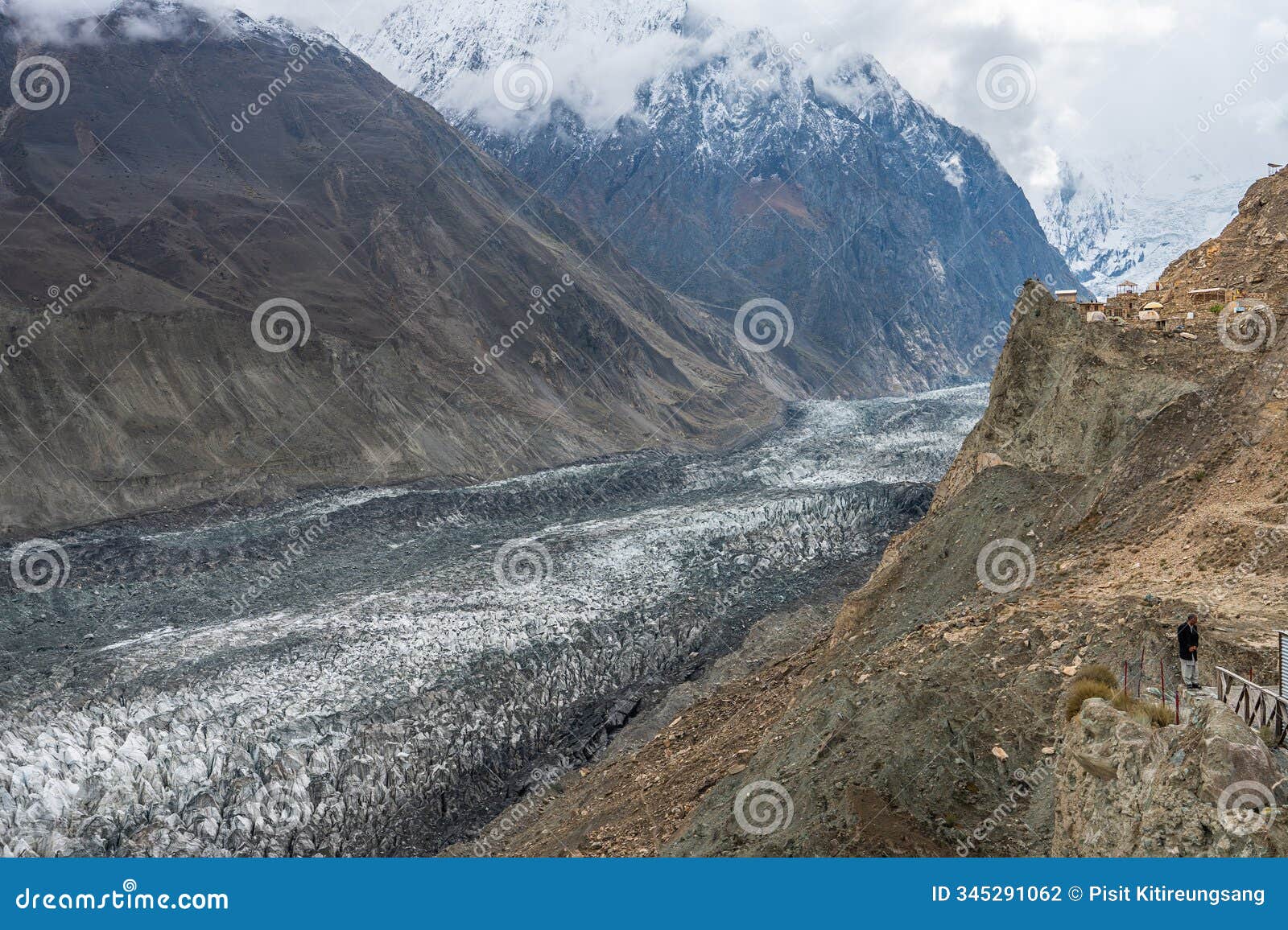 Hopper Glacier, Natural Landmark Of Hopar Valley In Northern Pakistan ...