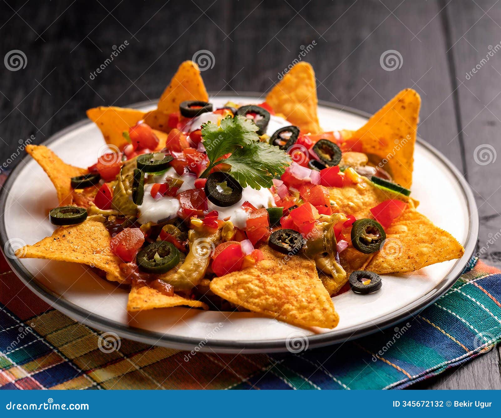 Nachos, Mexican Corn Tortilla Chips, Popular Fast Food Snack Stock ...