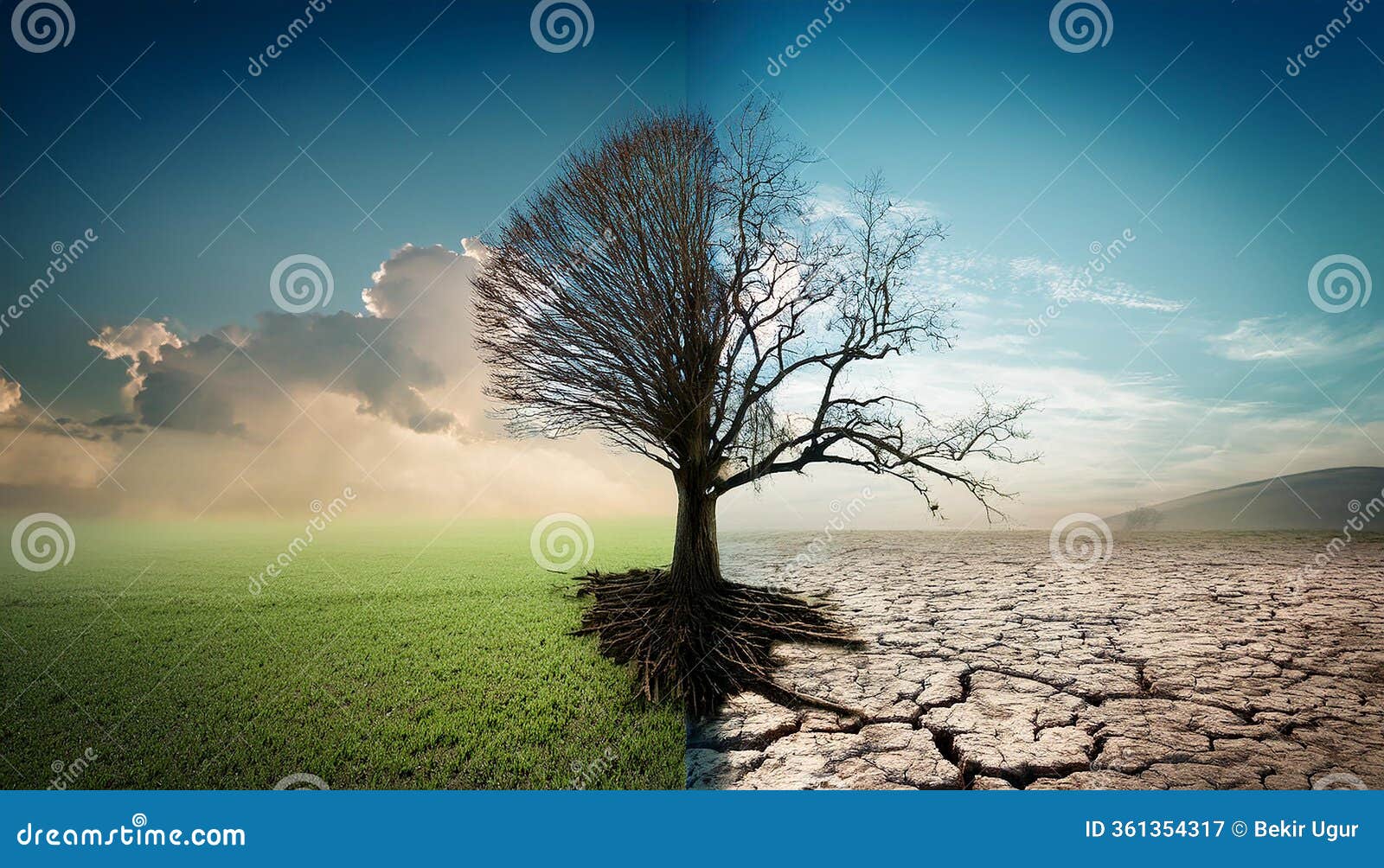 Live and Dead Tree. Live Tree and Dead Tree Stock Illustration ...