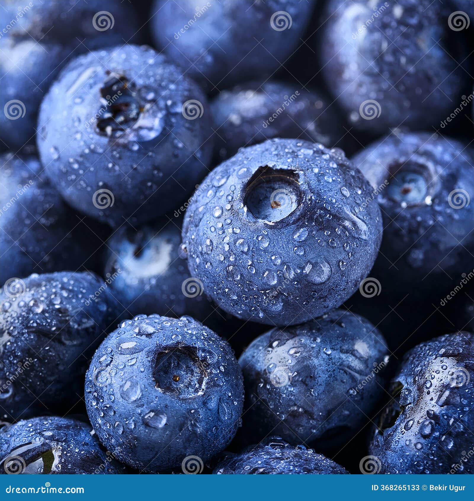 Blueberry Background. Fresh Berry With Green Leaves On Transparent ...