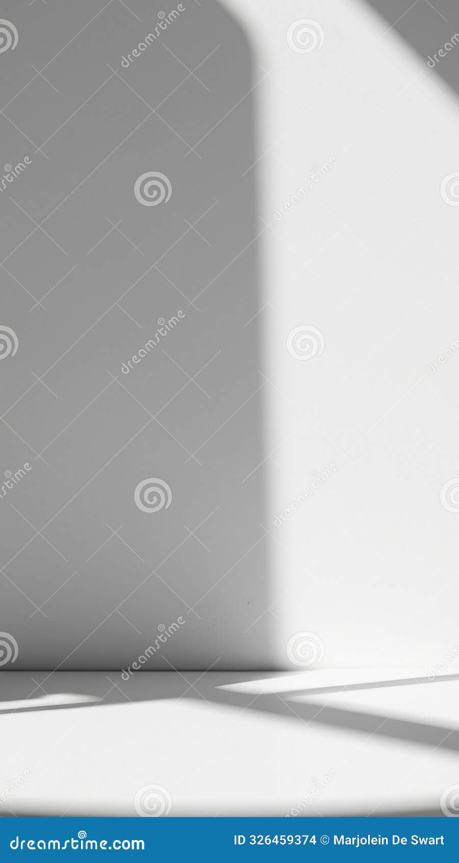 Abstract White Room Empty Studio with Shadow on the Wall, for Display ...