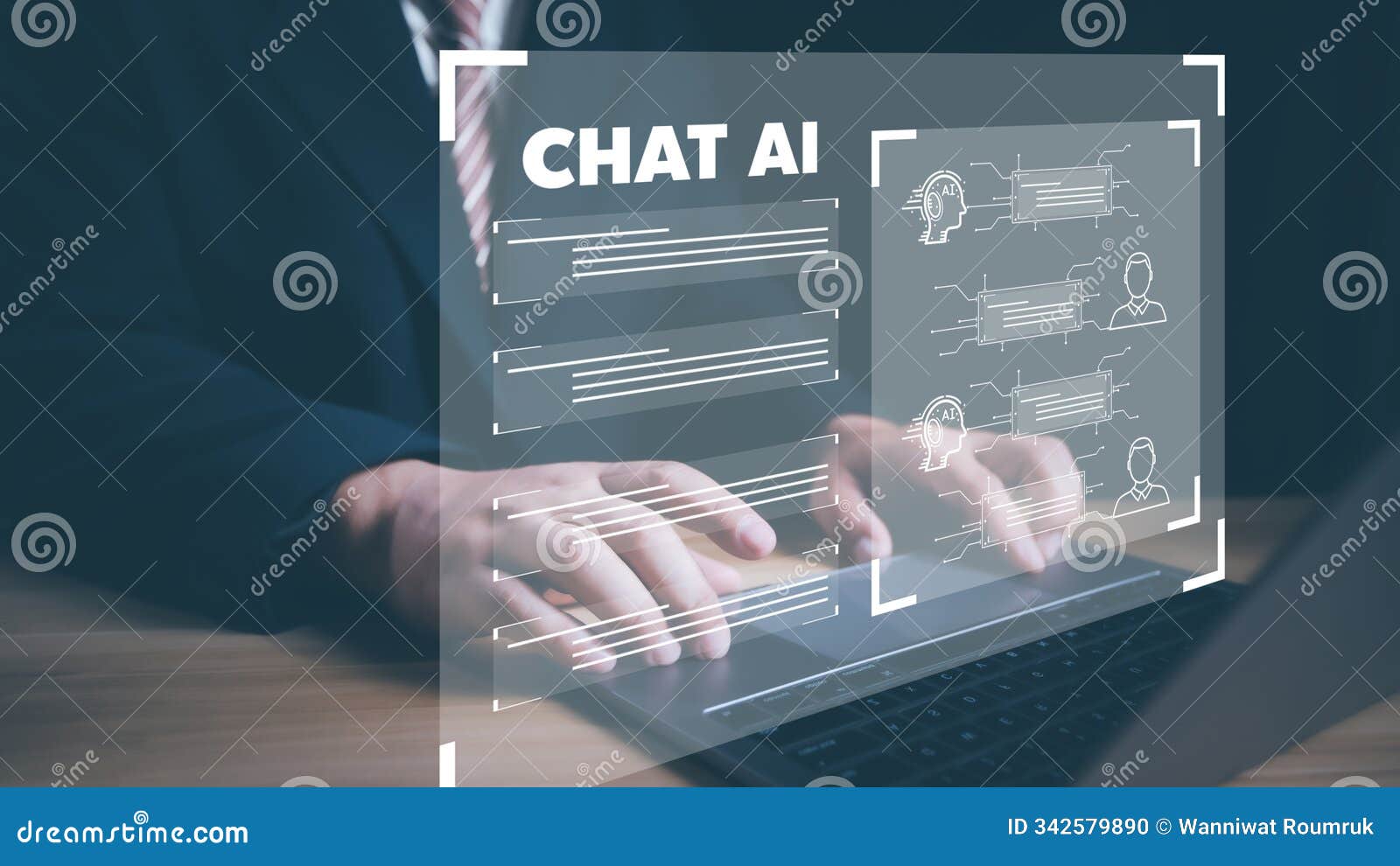 Ai Technology, Artificial Intelligence. Man Using Technology Smart ...