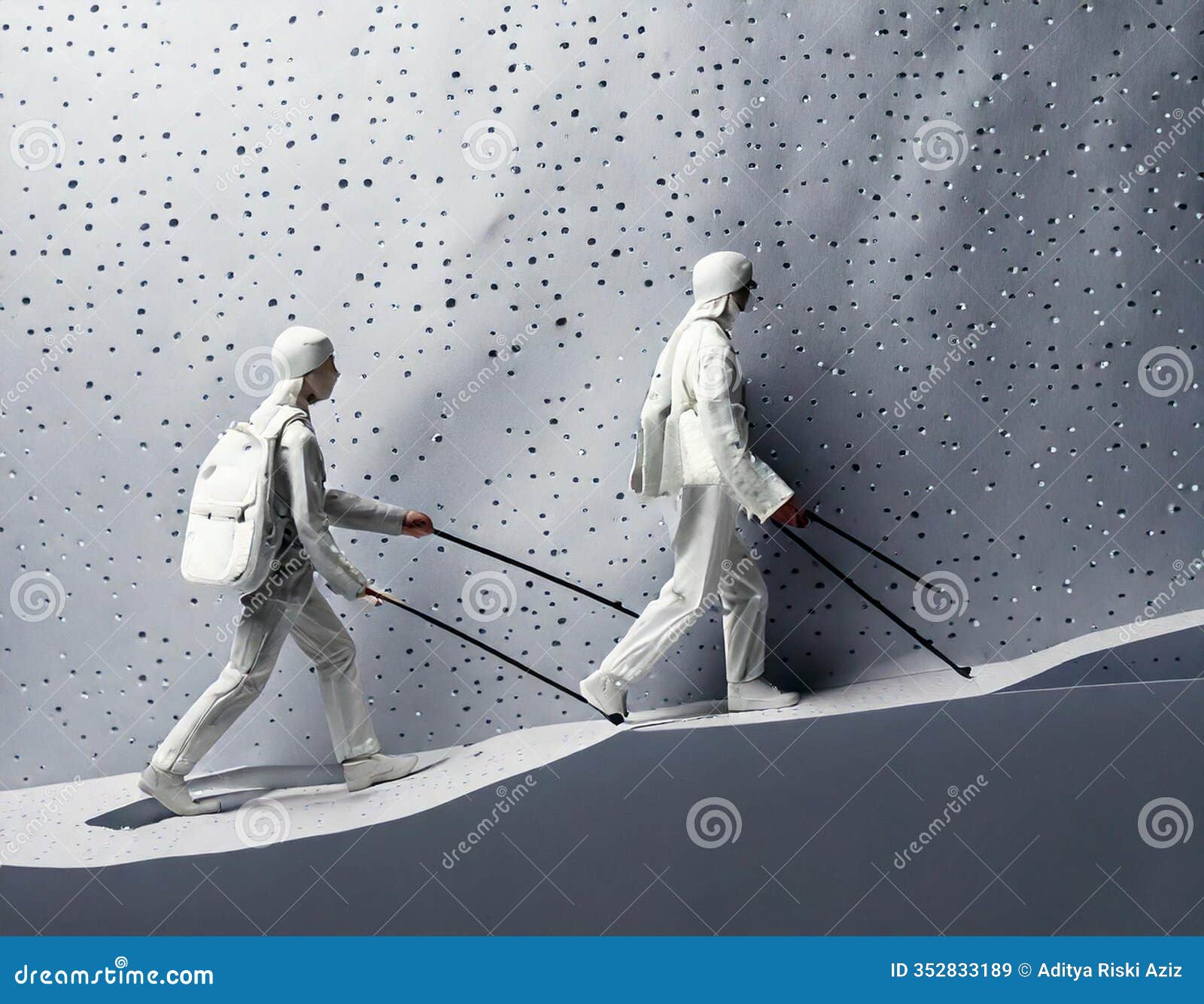 Generated Image. Blind People Walk on Paper with Braille Letter. World ...