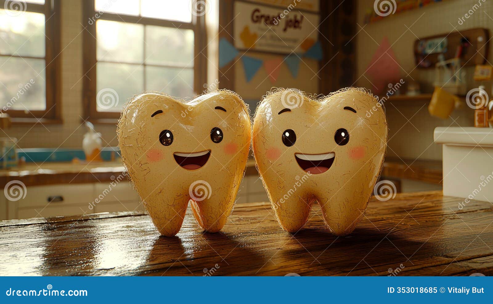 Cheerful Tooth and Floss Characters Teach Kids Effective Flossing ...