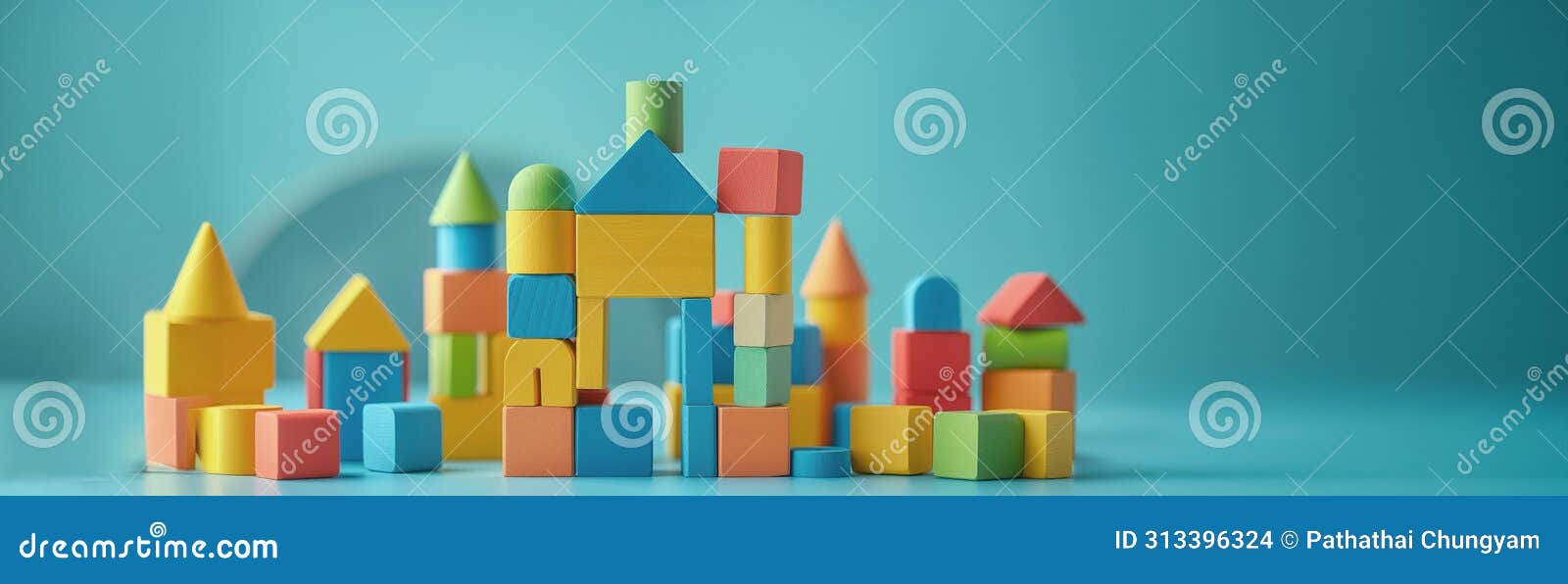 Little Boy And Blocks Vector Illustration | CartoonDealer.com #38258902