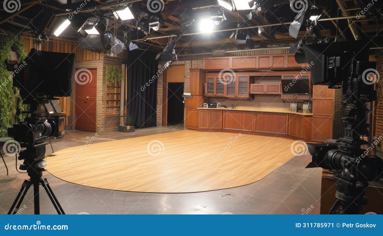 Professional Video Camera Filming in Studio Stock Image - Image of ...