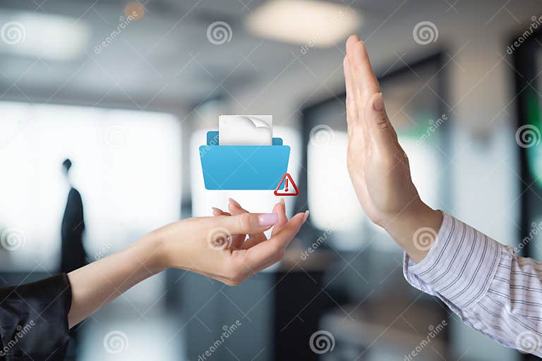 Concept of Prohibiting Documents with Electronic Errors, Stock Image ...