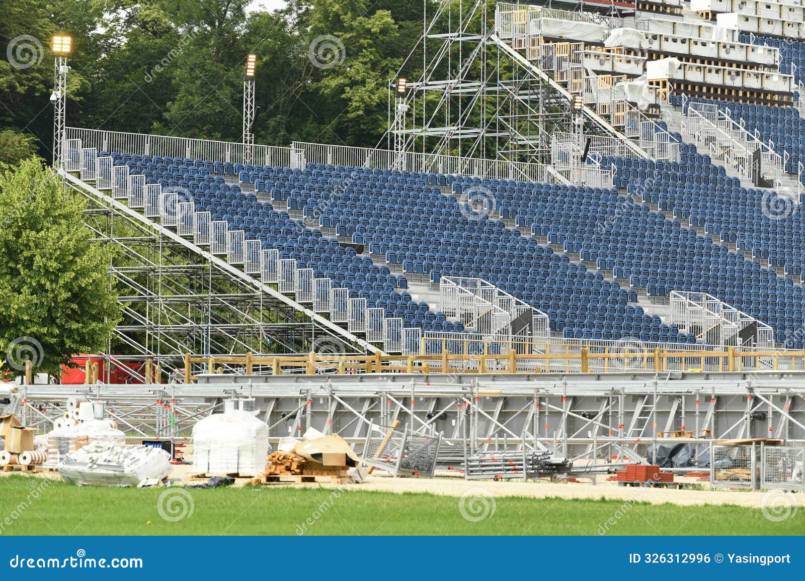 Construction of Stands for the Olympic Games in Paris Stock Photo ...