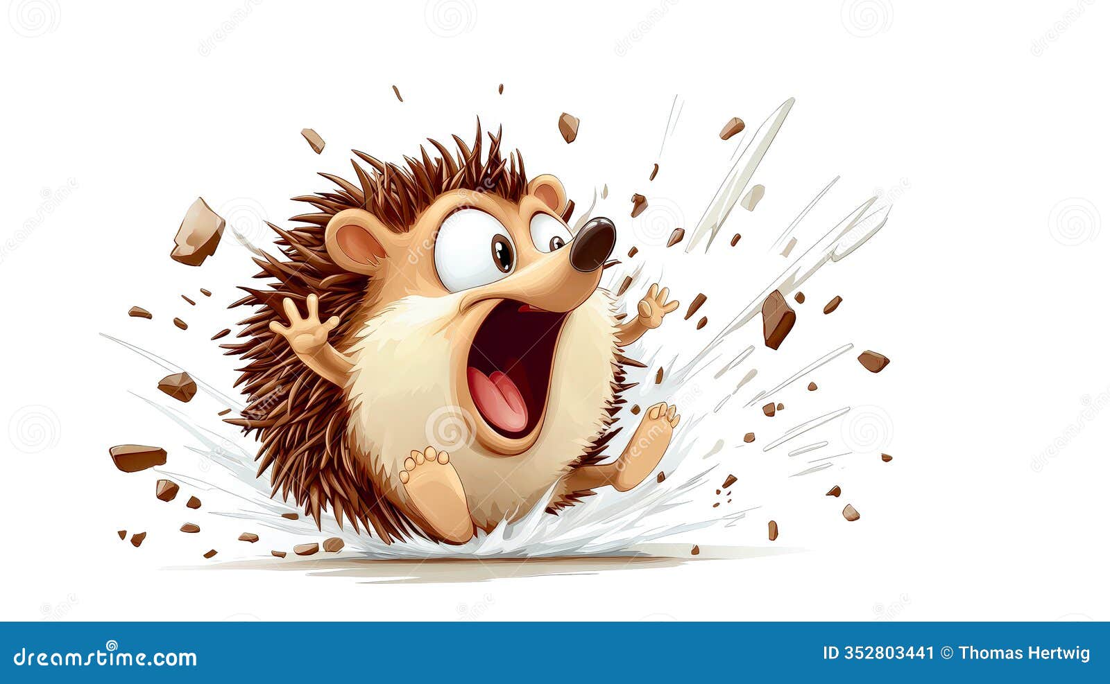 Cartoon Hedgehog Illustration | CartoonDealer.com #67541901