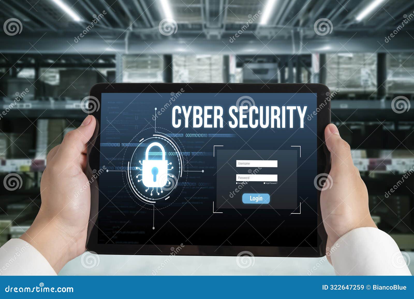 Cyber Security System on Computer Screen Protect Private Information ...