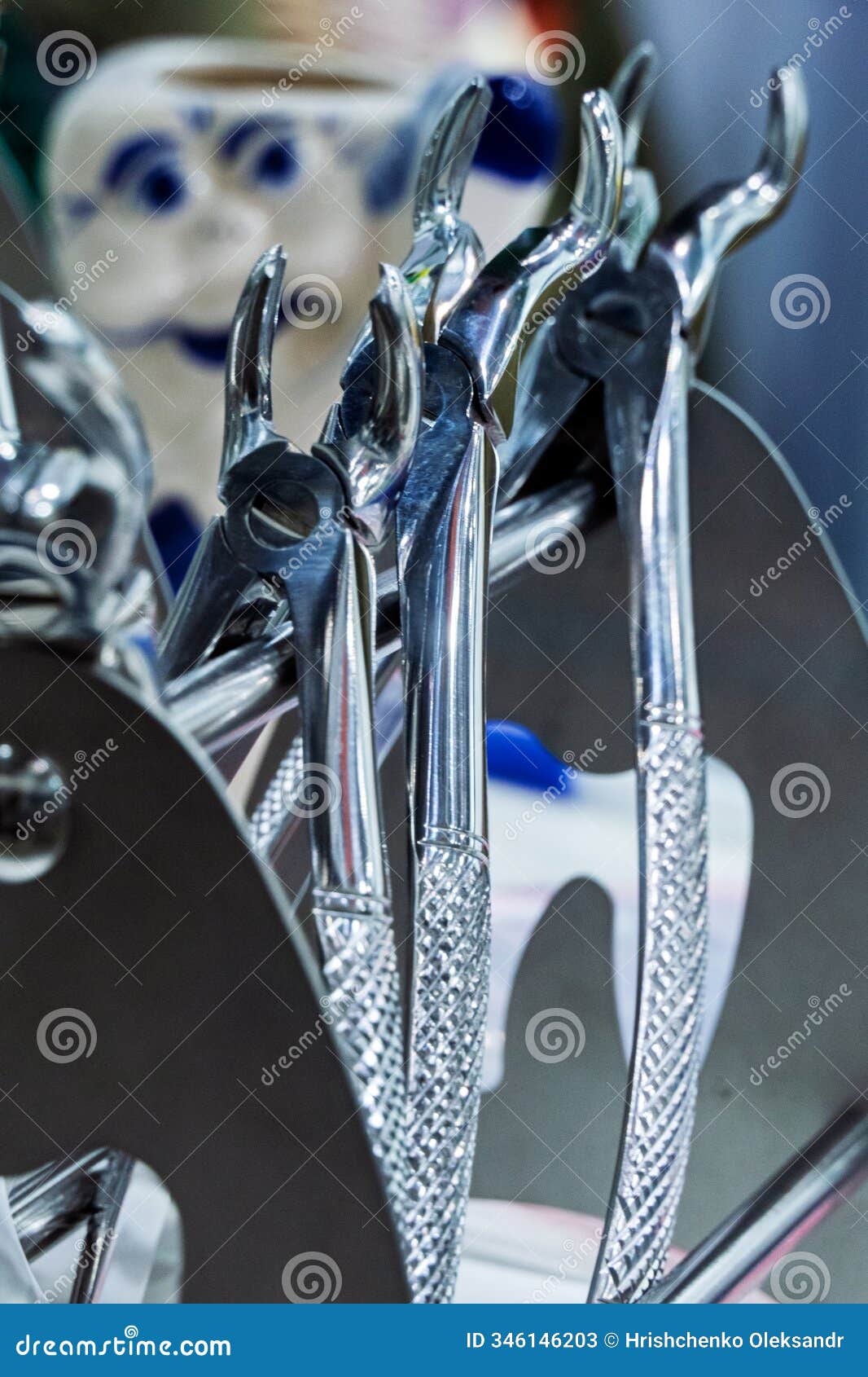 Dental and Surgical Tools, Tooth Extraction Forceps Stock Image - Image ...