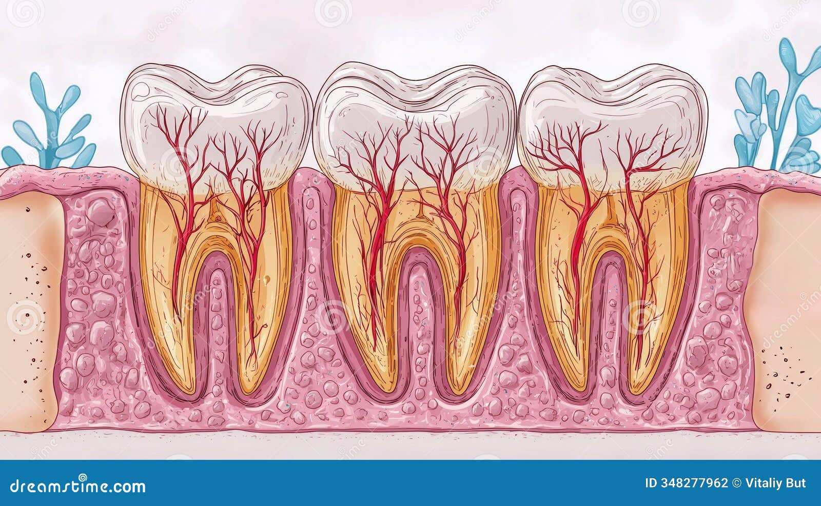 Diagram Educates Viewers about Anatomy Tooth Showcasing Various Layers ...
