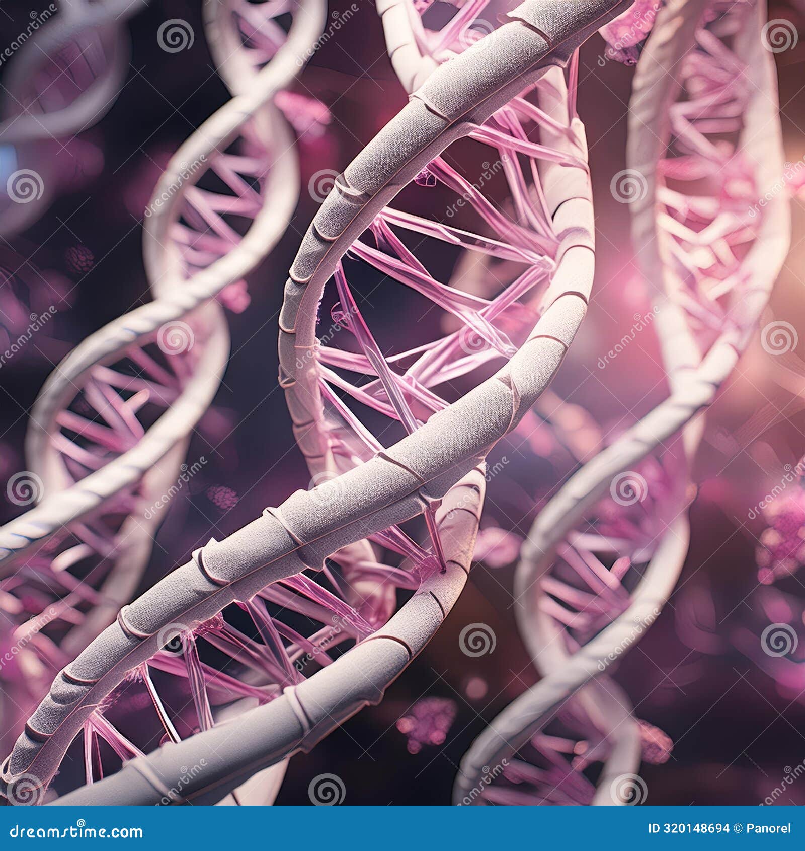 Generated Image of a Double Helix DNA Model. Stock Illustration ...