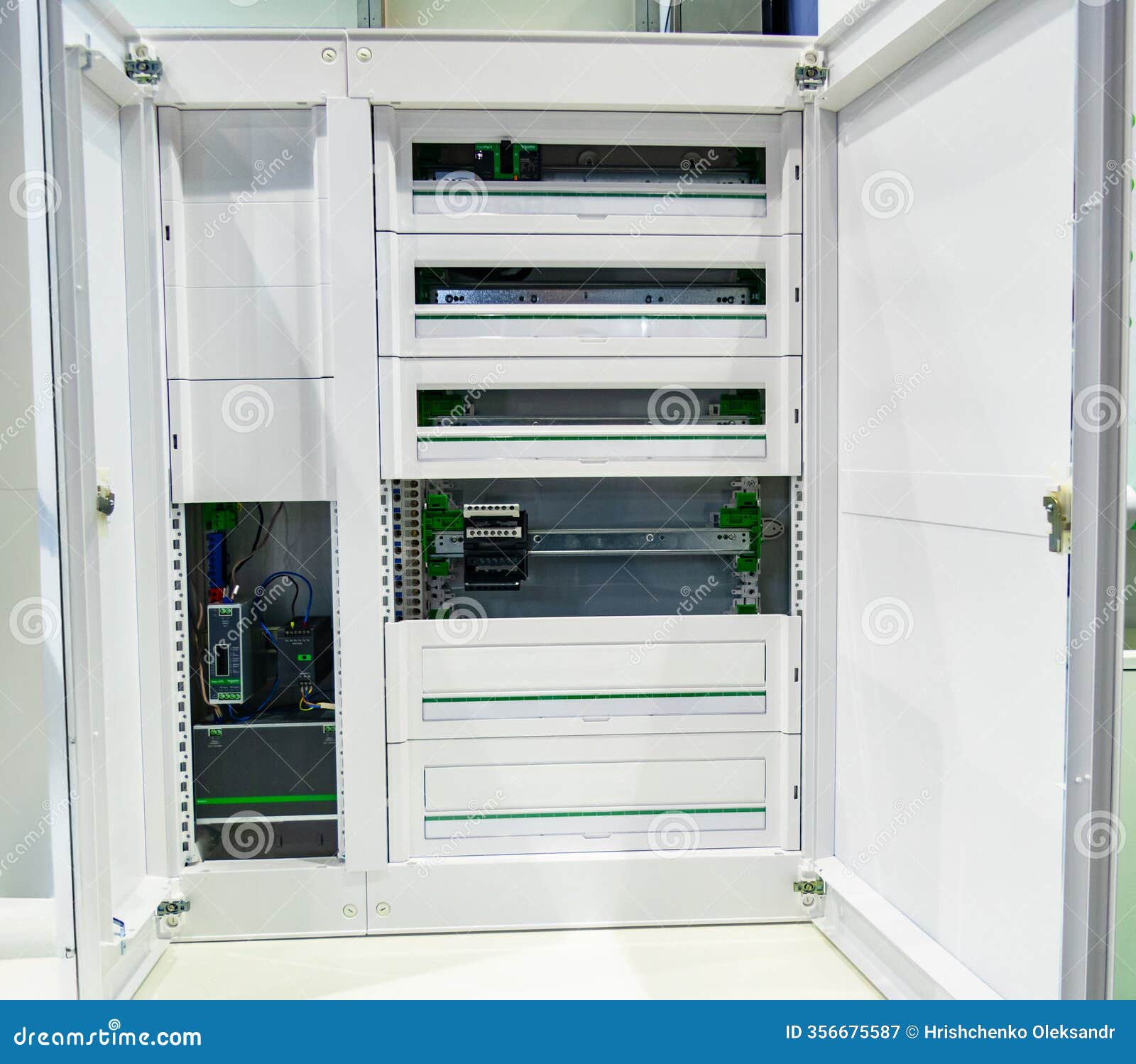 Electrical Control Panel with Modular Components. Stock Image - Image ...