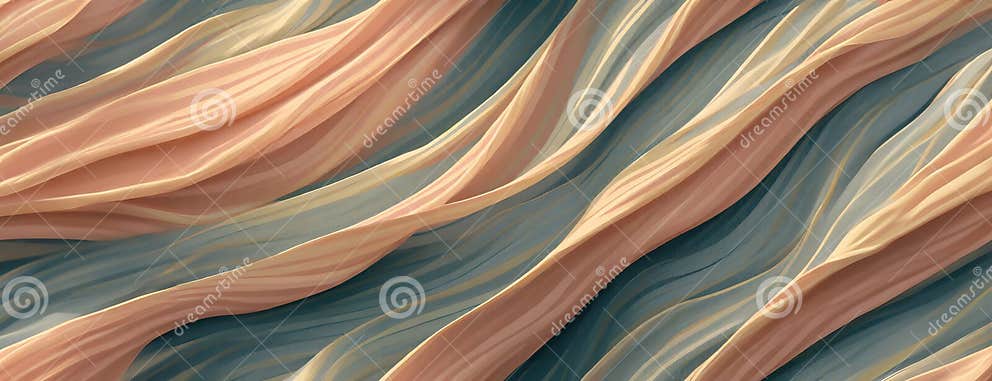 Flowing Abstract Textures in Soft Hues of Peach and Blue Create a ...