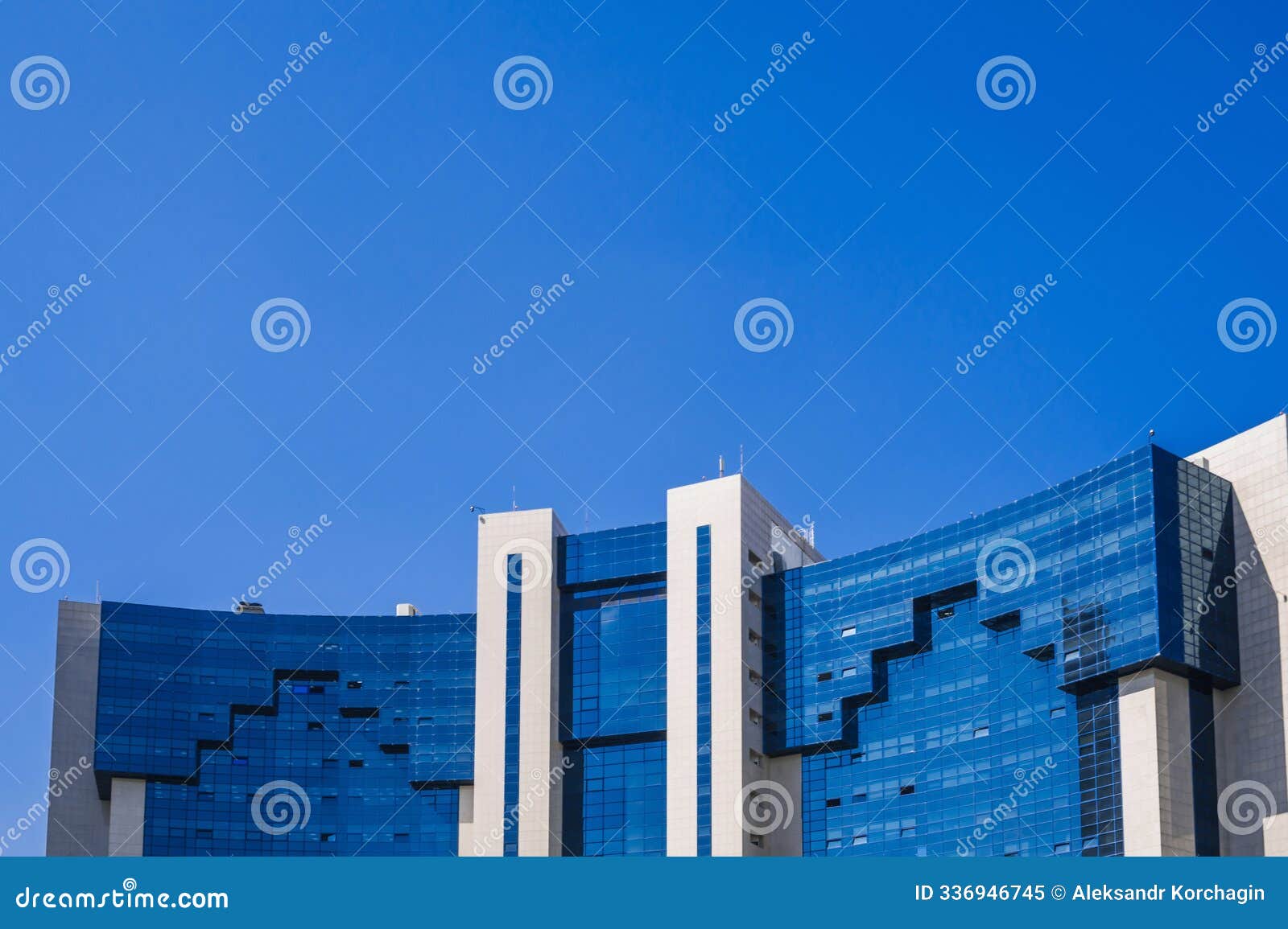Facade Of The Modern White Building With Yellow Natural Gas Pipe On The ...