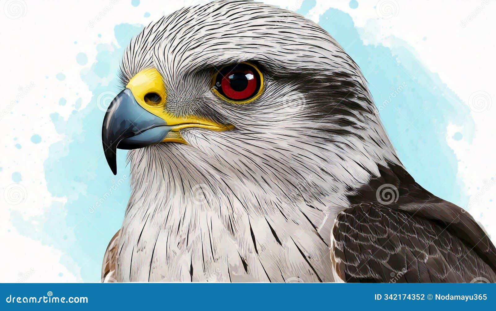 Generated Image?Hawk, King of the Sky, Gallant. Stock Illustration ...