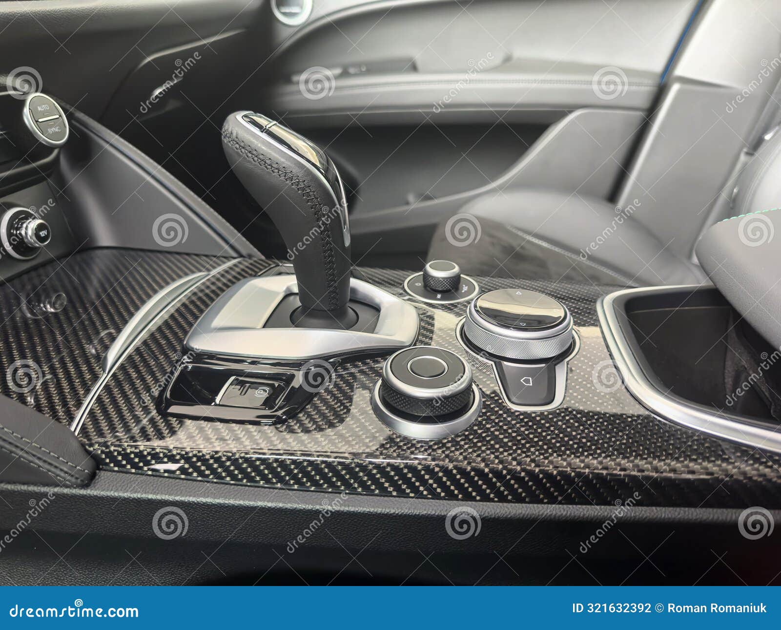 Interior Close Up Inside Luxury Car Car Driver Seats, Buttons Dashboard ...