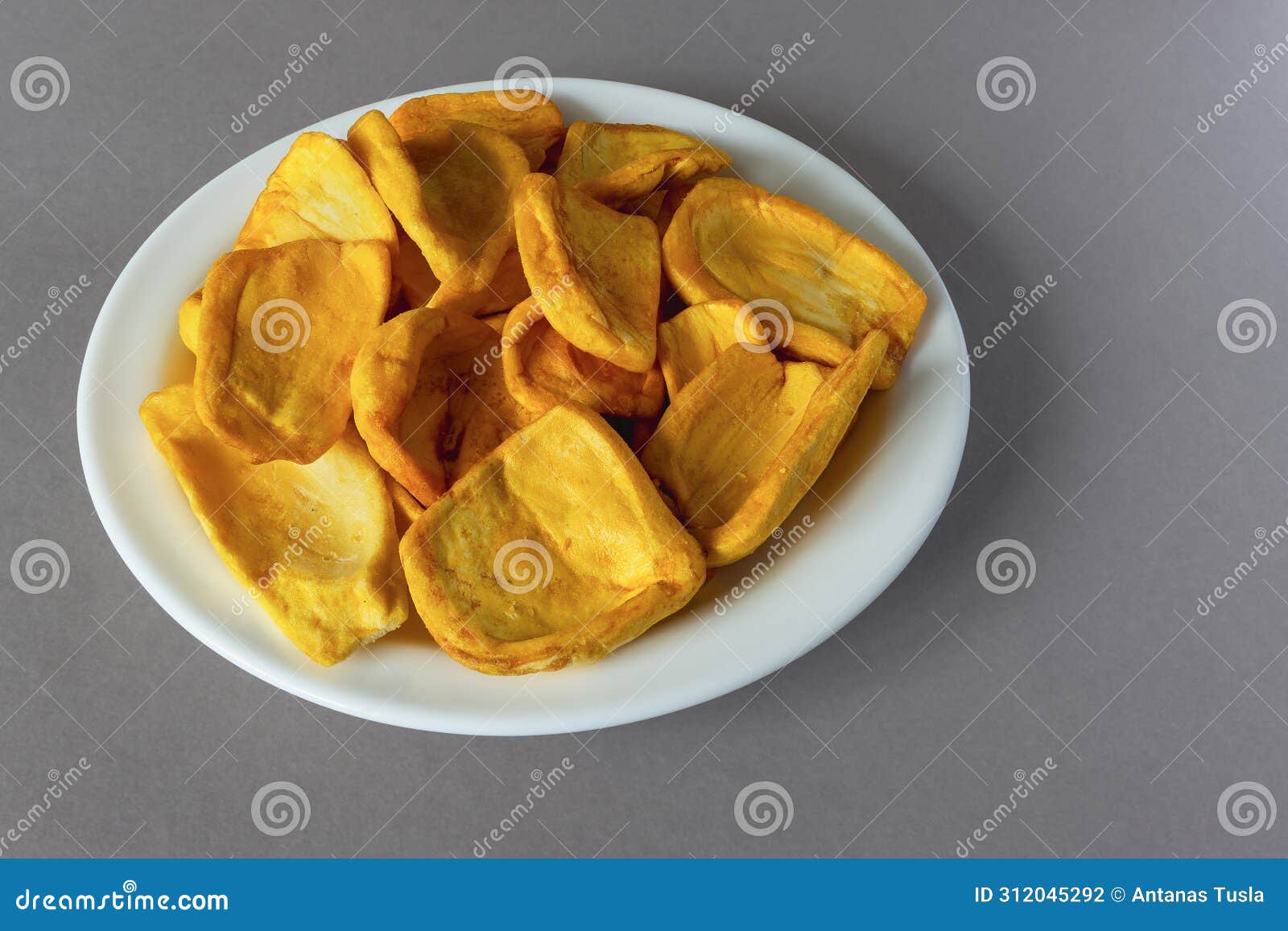 Keripik Sukun or Breadfruit Chips is a Food Made from Breadfruit on a White Plate Stock Photo ...