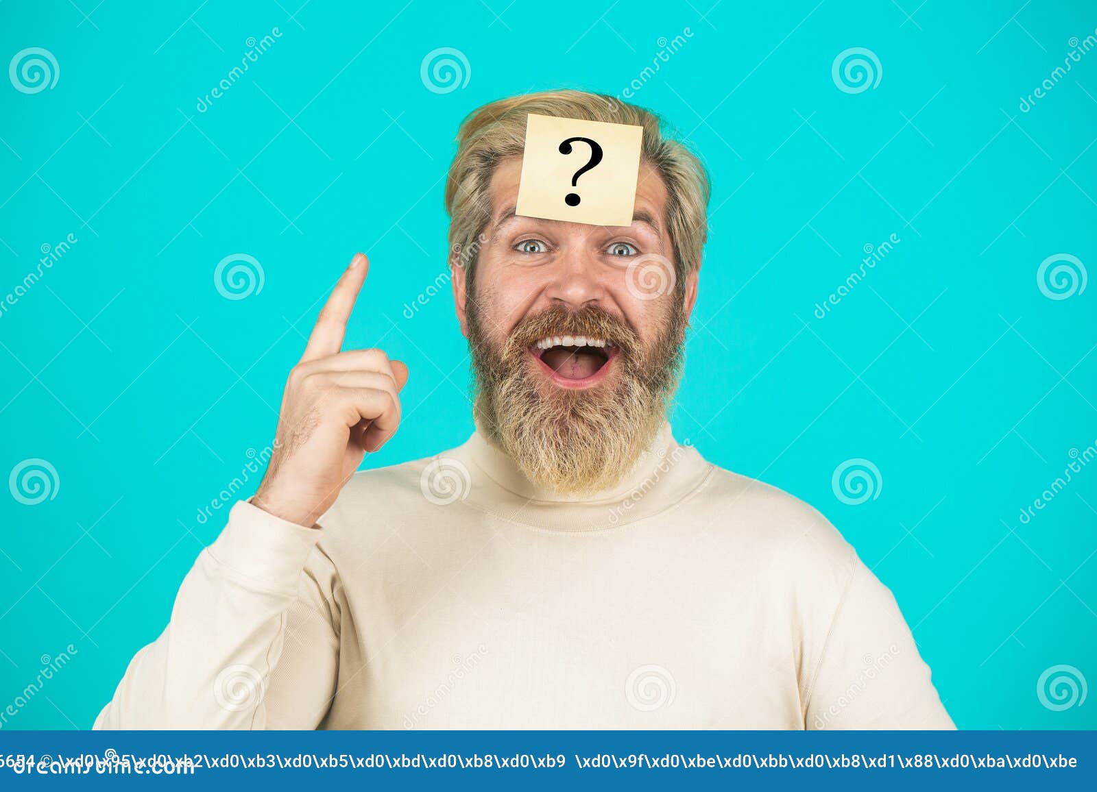 Man with Question Mark on Forehead. Paper Notes with Question Marks ...