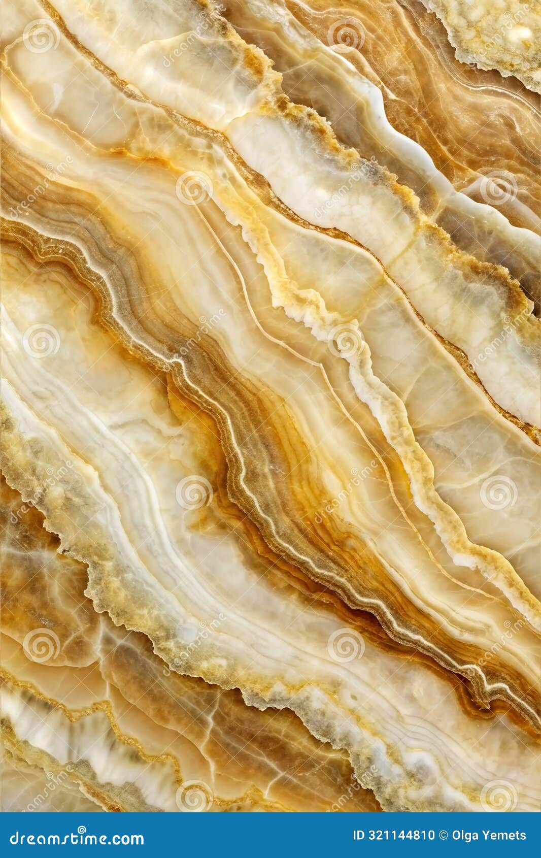 A Mesmerizing Onyx Texture with Layers of Cream, Gold, and Beige Stock ...