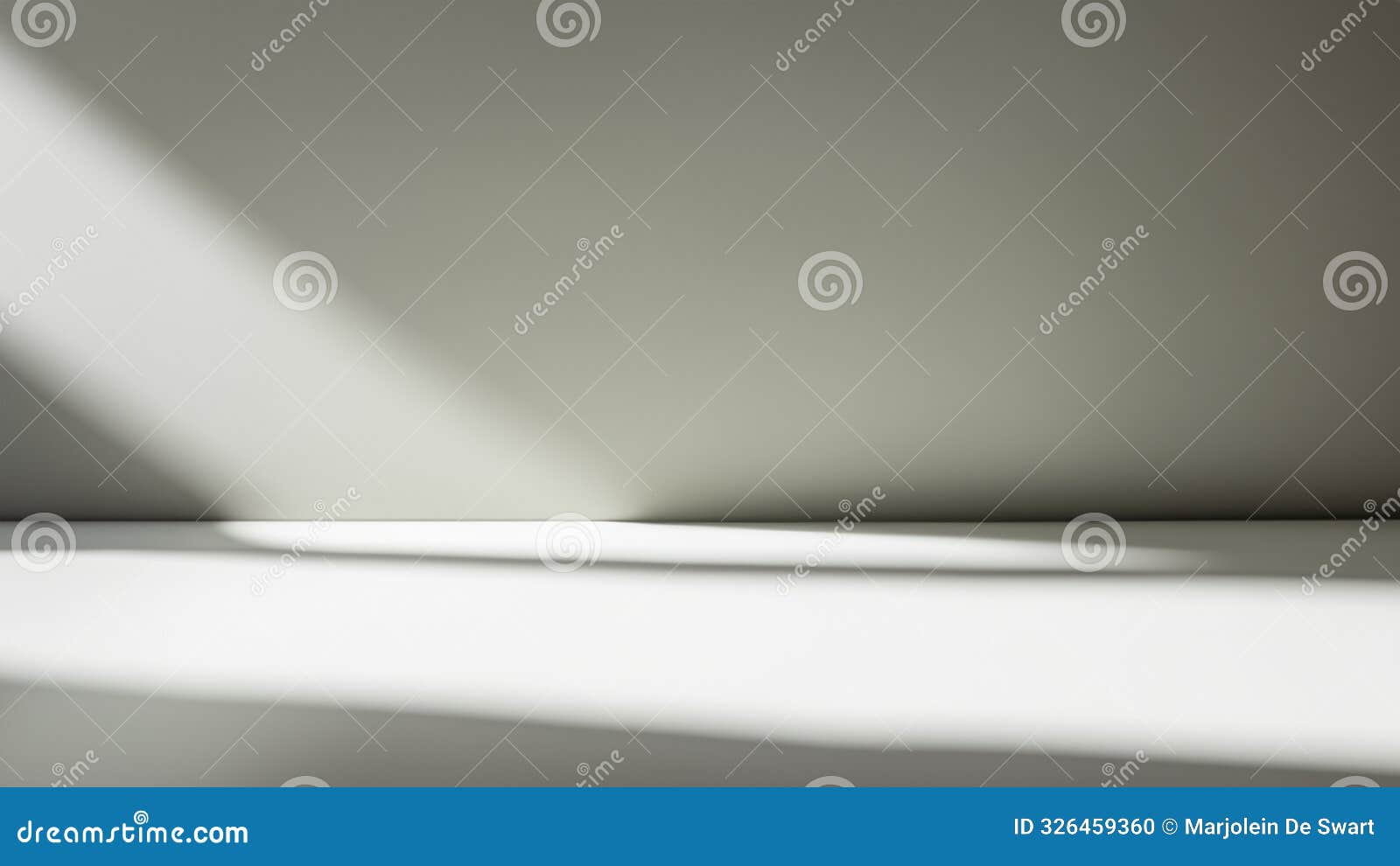 Minimalist Room with Soft Spot of Light and Shadows on White Wall Stock ...