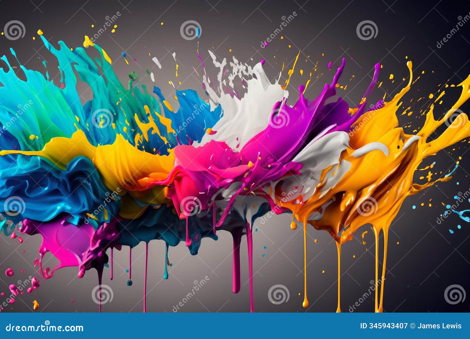 Paint Splattered Wall Texture. High Resolution Abstract Color ...