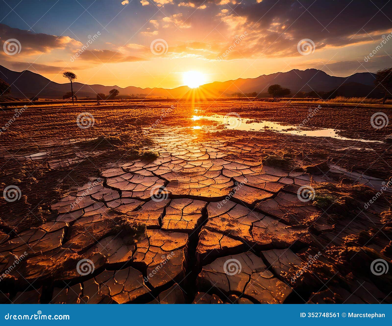 A Picture that Symbolizes Climate Change and Drought Earth and Heat ...