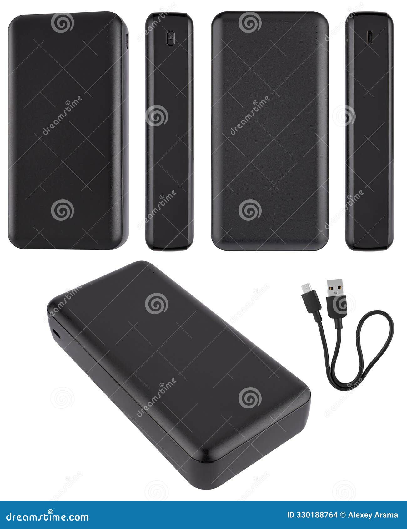 Portable Battery Pack, on White Background in Insulation Stock Photo ...