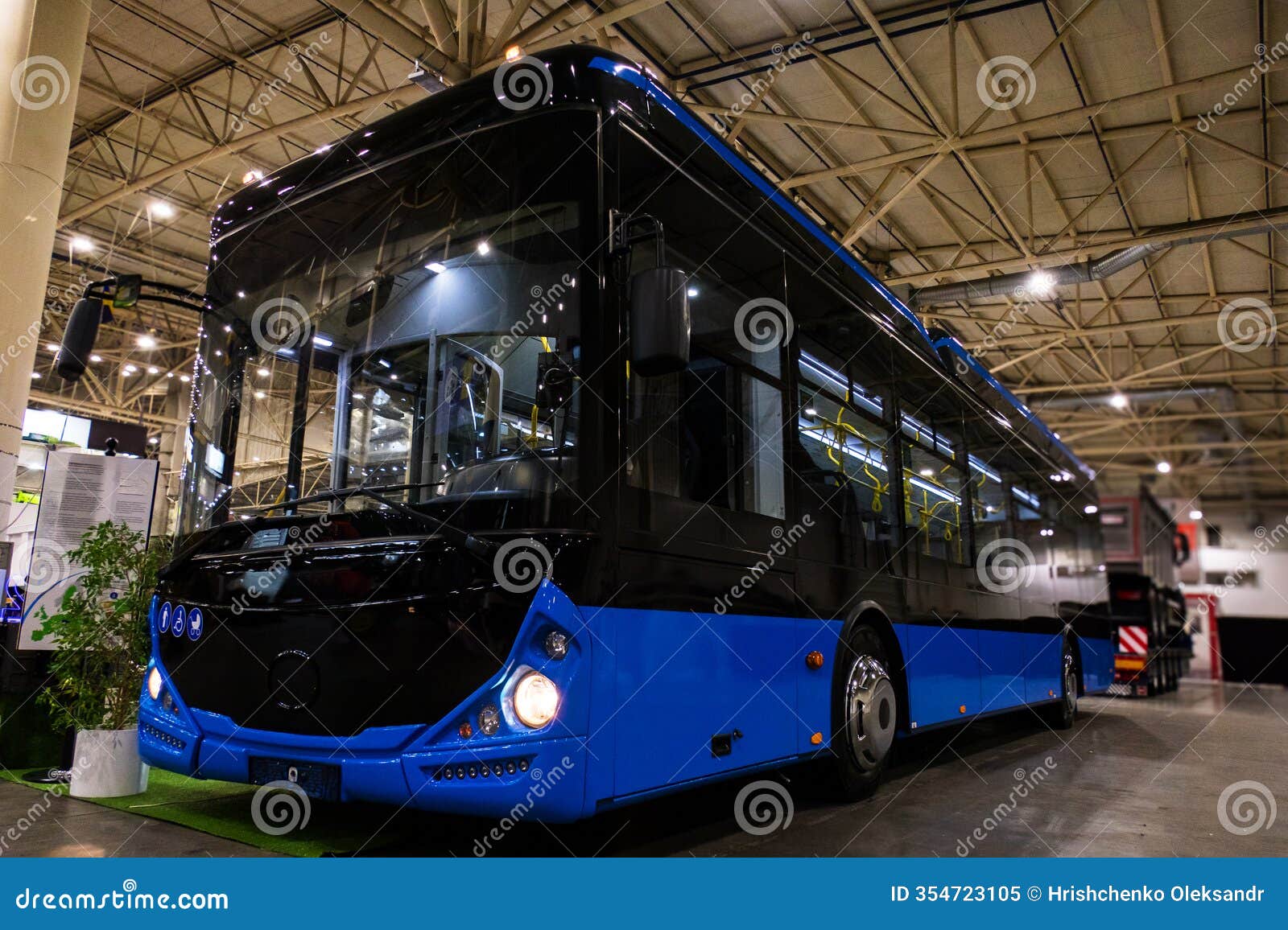Public Transport. the Front Part and Driver S Cabin of a Modern ...