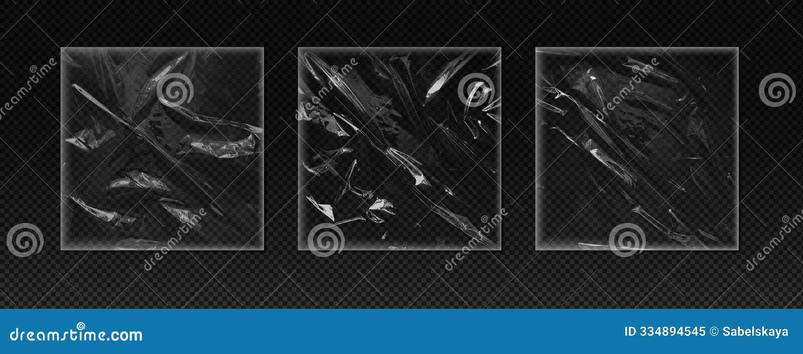 Plastic Vinyl Torn Wraps Vector Illustration Set Stock Illustration ...